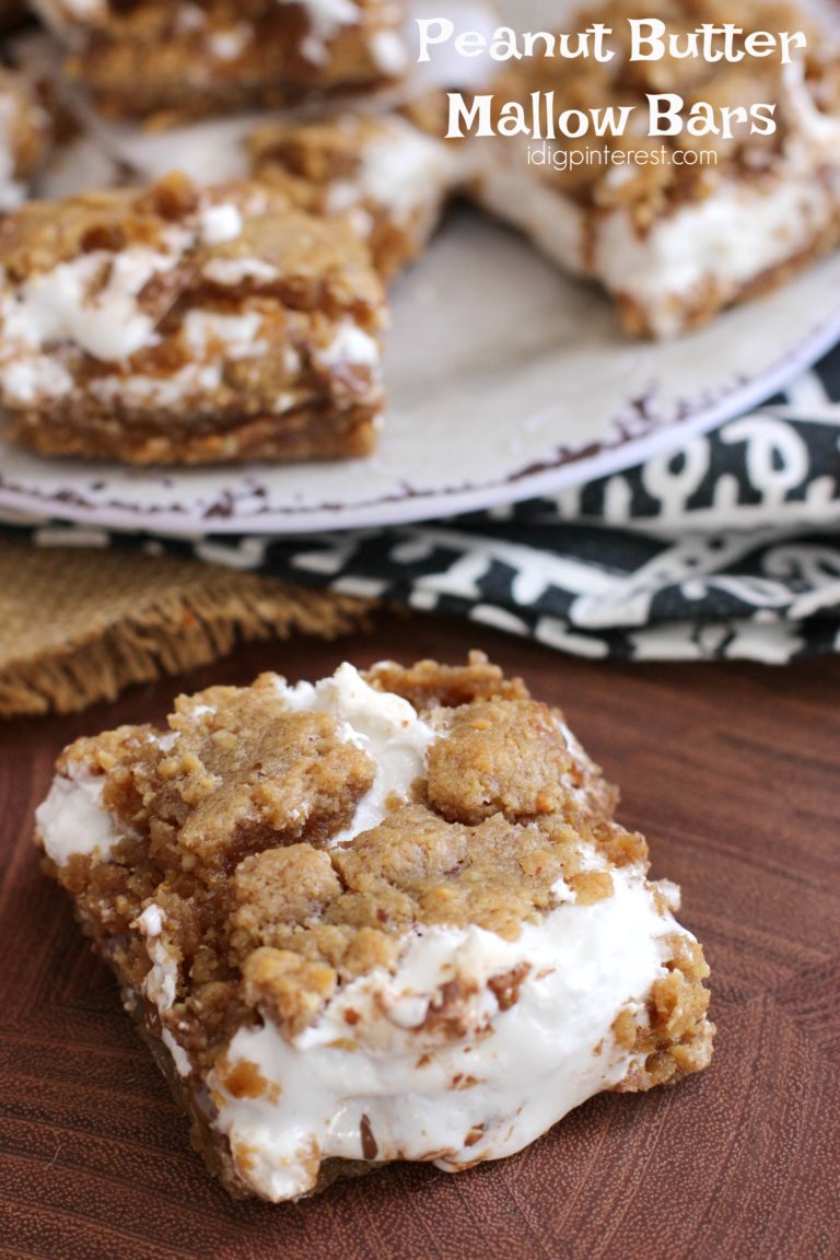 Peanut Butter Mallow Bars - I Dig Pinterest