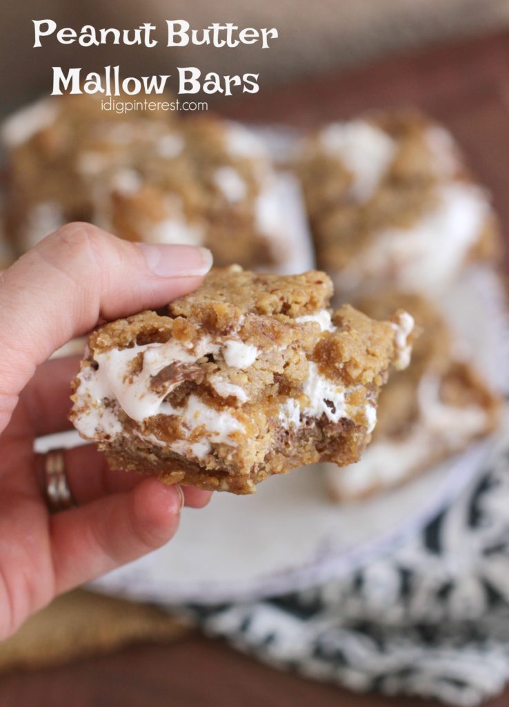 Peanut Butter Mallow Bars - I Dig Pinterest