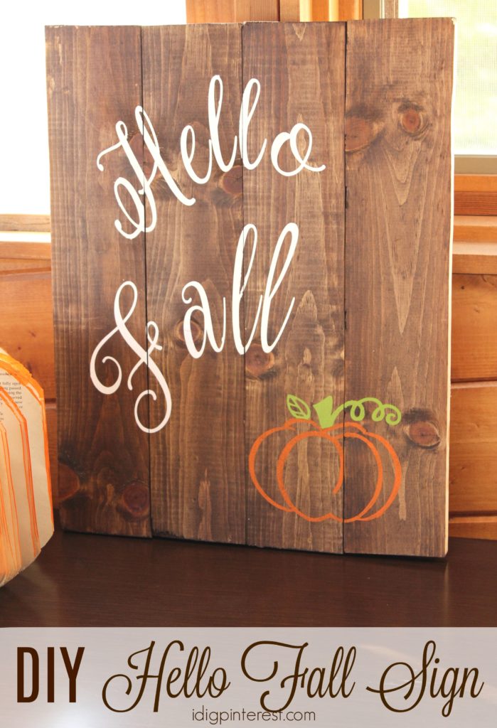 Preparing the Home to Host Guests and DIY Hello Fall Sign - I Dig Pinterest