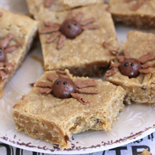 Peanut Butter Chocolate Spider Bars - I Dig Pinterest