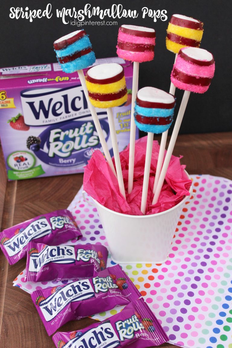 Striped Marshmallow Pops - I Dig Pinterest